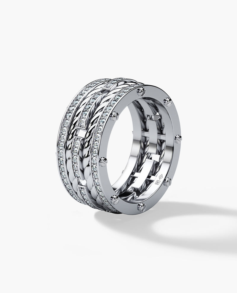 Wide Rings for Women | Gold & Diamond Wide Rings - Rockford Collection