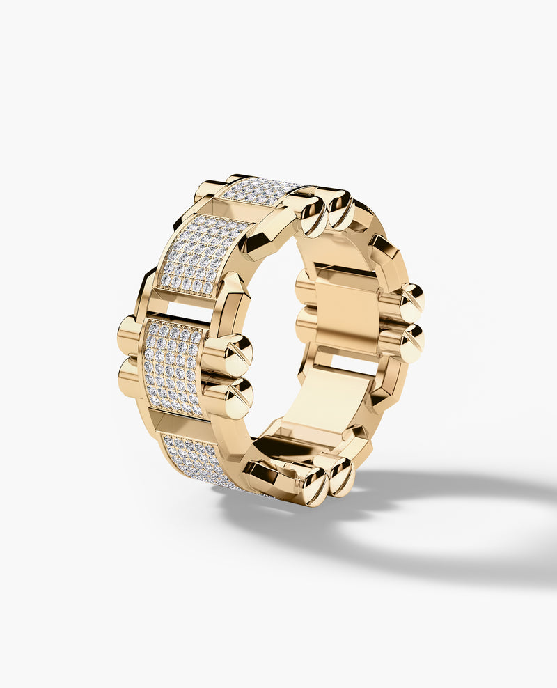 Big and Heavy Gold Rings, Wide Rings for Men - Rockford Collection